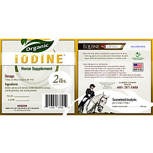 Organic Iodine 2 lbs. - Nutritional Supplement for Horses, Animals - w/ 18 Amino Acids