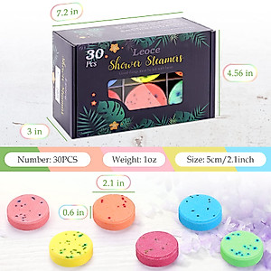 Shower Steamers Aromatherapy, 30PCS Natural Organic Shower Bombs with Essential Oils for Home Spa, Birthday Christmas Gift Basket for Women/Men