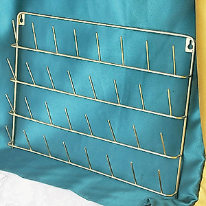 karelwui Wall Storage Rack Thread Storage Organizer Sure Here's A Product Title for Thread Spool Rack Wall-mounted Thread Spool Rack Rustproof Corrosion Resistant Holder for Thread Earrings Necklaces