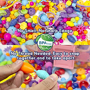 Pop Beads, Jewelry Making Kit for Girls, Art and Craft Toys Gift, DIY Bracelets Necklace Hairband and Rings Creativity Set for Kids Age 3 4 5 6 7 8 Year Old