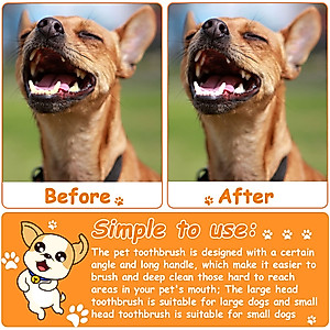 70 Pieces Dog Tooth Brush Pet Toothbrush Soft Grooming Dogs Toothbrush Dog Double Sided Toothbrush Puppy Long Handle Tooth Brush for Large and Small Teeth Cleaning Dental Oral Care (Colorful)