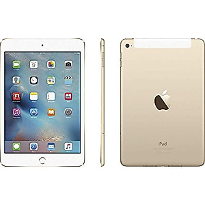 Apple iPad Mini 4, 16GB, Gold - WiFi + Cellular (Renewed)