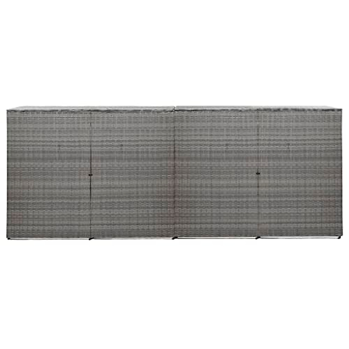 Quadruple Wheelie Bin Shed,Garbage Bin Shed,Outdoor Garden Patio Storage Shed,for Garbage Cans,Bin Shed for Patio Backyard Garden Anthracite 120.1"x30.7"x47.2" Poly Rattan