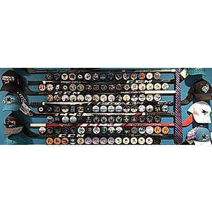 Hockey Stick Display Holder Wall Mount, Golf Club Display Rack, Hockey Stick , Hanger Wall Mounts For Ane Home Or Office ,Wall Mounted Hat Hangger Hooks, Easy to Hang On Wall Horizontally, Perfect fo