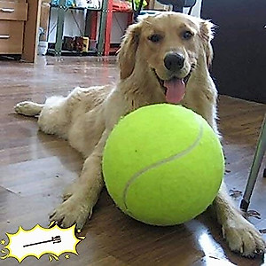 Banfeng Giant 9.5" Dog Tennis Ball Large Pet Toys Funny Outdoor Sports Dog Ball Gift with Inflating Needles