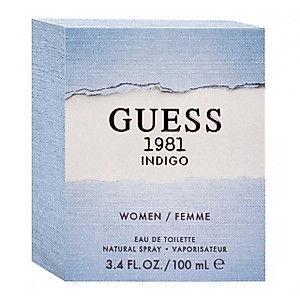 Guess 1981 Indigo Eau de Toilette Spray for Women, Blue, NS, 3.4 Fl Oz