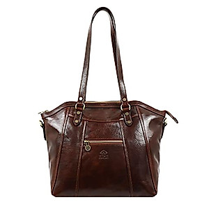 Time Resistance Leather Handbag for Women Top Handle Satchel Bag Women's Purse Shoulder Bag