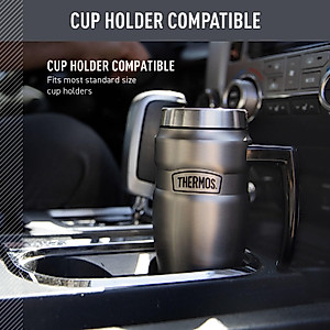 THERMOS Stainless King Vacuum-Insulated Travel Mug, 16 Ounce, Matte Steel