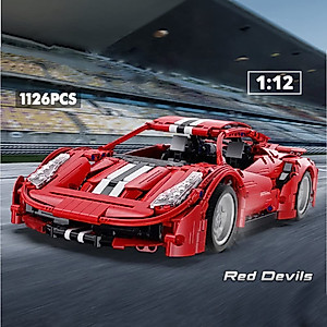 WISEPLAY Car Building Kits for Adults and Kids - Collectible Car Models Kits to Build for Adults and Kids -Technic Set 1:12 Scale 1126 Pieces - Great Birthday Gift for Adults, Teenagers and Kids