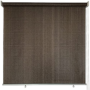 Vocray Outdoor Roller Shade, Patio Blinds Roll Up Shade with 95% UV Protection (6' W X 6' L), Coffee