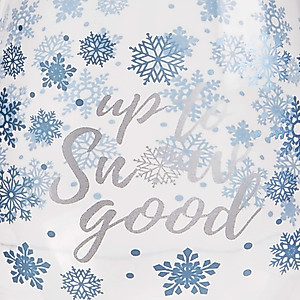 C.R. Gibson QWG2O-22632 Up to Snow Good Acrylic Stemless Wineglass for Christmas Parties and Celebrations, 12 fl. Oz.