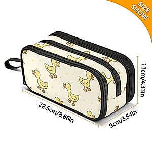 J JOYSAY Cute Duck Pencil Case Large Big Capacity Pencil Bag for Girls Boys Pencil Pouch High Capacity Pencil Pen Case for Kids Office School