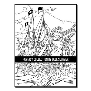 Fantasy Collection: An Adult Coloring Book with 100+ Incredible Coloring Pages of Mermaids, Fairies, Vampires, Dragons, and More!