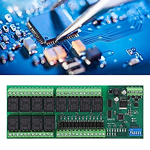 Electrical Relay Module, 12 Optically Isolated Input 12 Channel 64 Devices Parallel Relay Board for Circuit (24V)