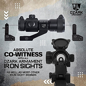 OZARK ARMAMENT Rhino Red Dot Sight for Rifle - Shotgun Scope, 4MOA Rifle Red Dot Sight, Red Dot Scopes for Rifles & Shotgun Scopes with Green Dot Sight & Red Dot Optics for Rifles, Reflex Sight