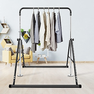 BangTong&Li Gymnastics Bar for Kids Height Adjustable Horizontal Bar Folding Gymnastics Junior Training Bar for Home Gymnastics Equipment (Black)