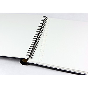 Grumbacher Mixed Media Paper Hardcover Sketchbook with In and Out Pages and Hidden Wire, 90 lb. / 185 GSM, 7 x 10 Inches, Side Wired, 40 White Sheets, 460700663