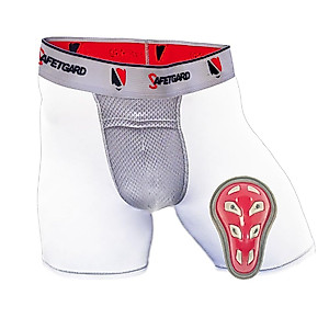 SafeTGard Youth Compression Short with Youth Cage Cup (Youth Large)