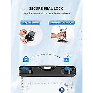 Waterproof Phone Pouch, 2 Pack Waterproof Case Underwater Cellphone Dry Bag, Compatible with iPhone13 12 Pro Max SE 11 Pro Max XS XR 8 7 Galaxy S20 S10 Google up to 7.0", with Lanyard for Swim Travel