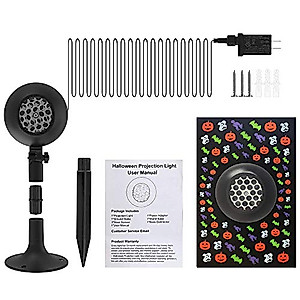 Auxiwa Halloween Lights Outdoor Decorations Projector Show LED Indoor Pumpkin Projection Outside Spotlight for Holiday House Yard Garden Party Decorations