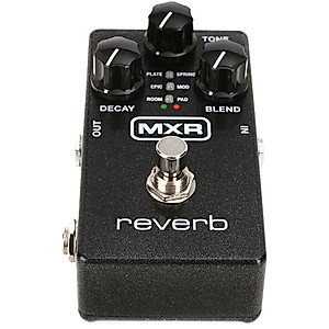 MXR M300 Reverb Analog Guitar Effects Pedal Bundle with 2 MXR Patch Cables, 6 Dunlop Picks, and 9V Power Supply