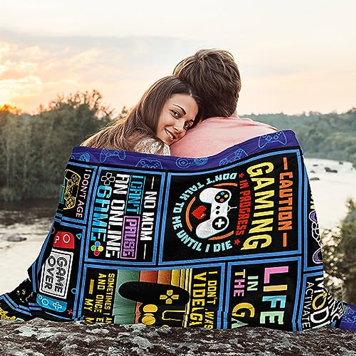 Gamer Gifts, Gifts for Gamers Blanket 60"x50", Gamer Gifts for Men, Gamers Birthday Gifts, Gamer Gifts for Boyfriend, Gamer Gifts for Teen Boys, Video Gamers Gift Ideas for Christmas Valentines Day