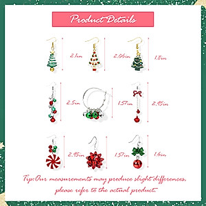 Christmas Stud Earrings Set Christmas Tree Santa Claus Candy Snowman Sonwflake Wreath Xmas Party Gift Christmas Jewelry