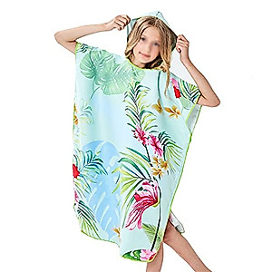 ZHAOLEI Beach Bathrobe Changing Robe Poncho with Hood Surf Poncho Compact Quick Dry Hooded Towels Gift (Color : D, Size : 70x90cm)