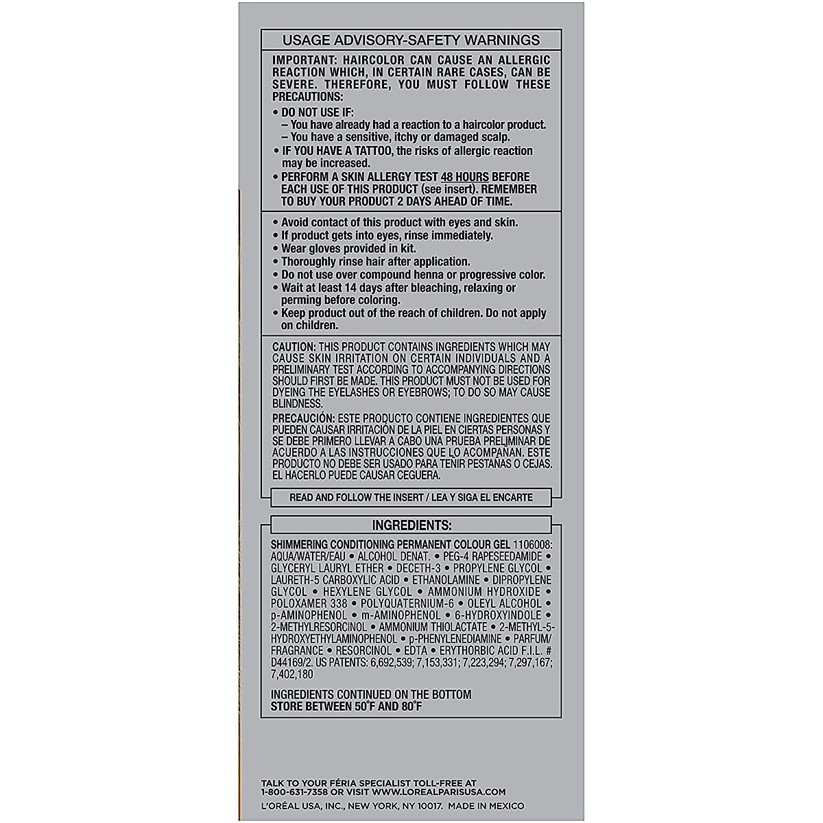 L’Oréal Paris Feria Multi-Faceted Shimmering Permanent Hair Color, 63 Sparkling Amber, Hair Dye Kit, Pack of 2