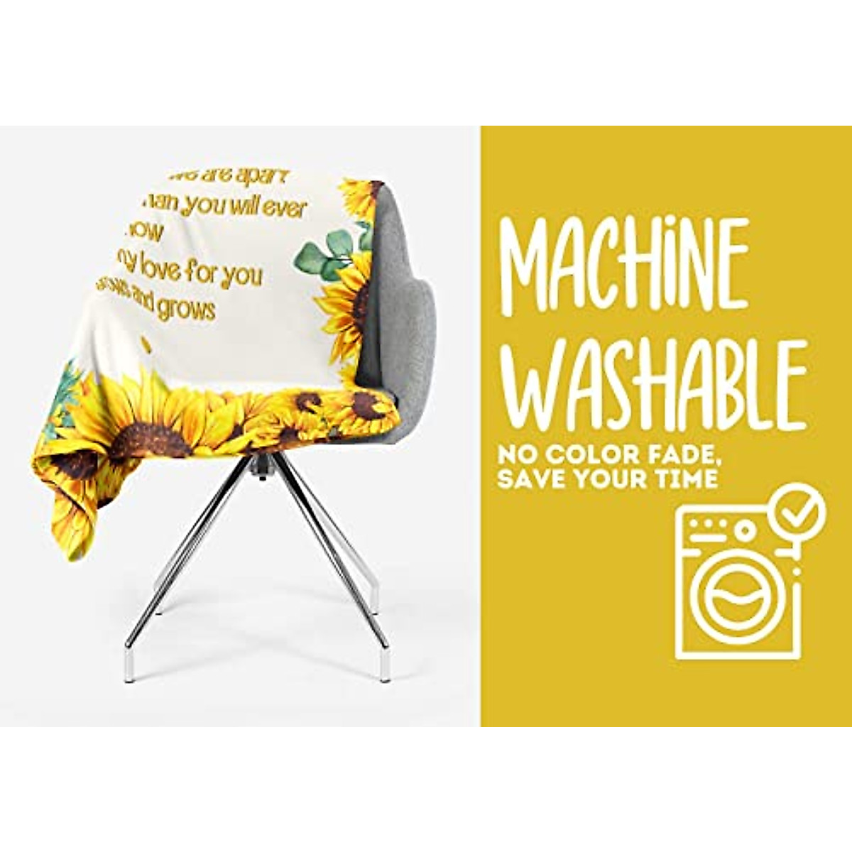 InnoBeta Mimi Sunflower Throw Blanket - Mimi Gifts for Grandma - Flannel Blankets Gift for Mimi on Mother's Day, Christmas, Birthday, or Thanksgiving - 50" x 65"