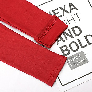 KEREDA Girls Leggings Ruffle Skirt School Uniform Pants Kids Clothes 7-8 Red