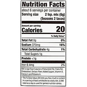 McCormick Gluten Free Taco Seasoning Mix, 1.25 oz (Pack of 12)