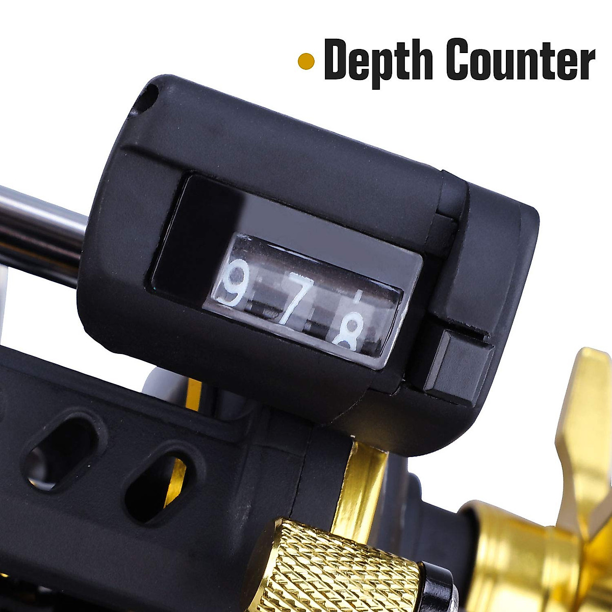 Sougayilang Line Counter Fishing Reel Conventional Level Wind Trolling Reel-TRA 30R