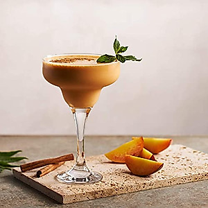 lav Margarita Glasses Set of 6 - Margarita Cocktail Glasses 10.25 oz - Clear Daiquiri Glasses for Parties - Classic Cocktail Drinking Glasses for Frozen Drinks - Made in Europe