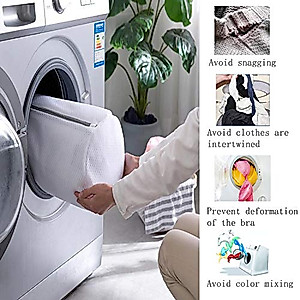 Habychoi Mesh Laundry Bag - 9pcs Premium Zippered Fine Mesh Clothing Washing Bag, Delicates Travel Storage Organize Bag, Clothing Protective Bags for Laundry Lingerie, Sweater, Dress, Blouse, Pants