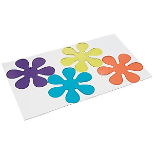 Set of 4 70's Flower Pack (Purple, Yellow, Orange, & Aqua) Magnet by Magnet America is 13" x 7.75" Made for Vehicles and Refrigerators