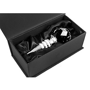 Crystal Wine Stoppers, YINUO Wedding Gift Diamond Wine Saver Wine Bottle Stopper with Gift Box - Crystal Clear