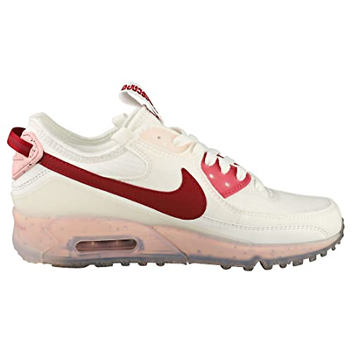 Nike Women's Air Max 90 Futura Shoes, Summit White/Pomegranate-pink, 6