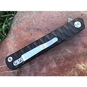 TACTICAL GEARZ Damascus Pocket Knife for EDC! G10 Handle! 67 Multi Layered Damascus Blade & VG10 Core! Includes Sheath! (Vela XT)
