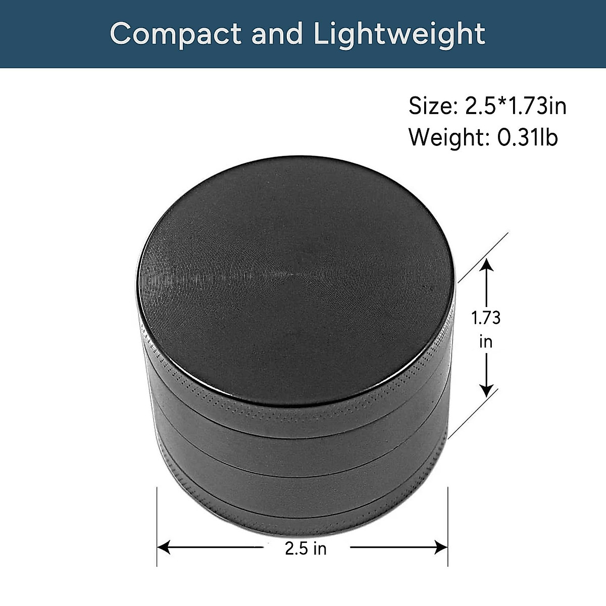 2.5 in Grinder Spice Grinder, Zinc Alloy