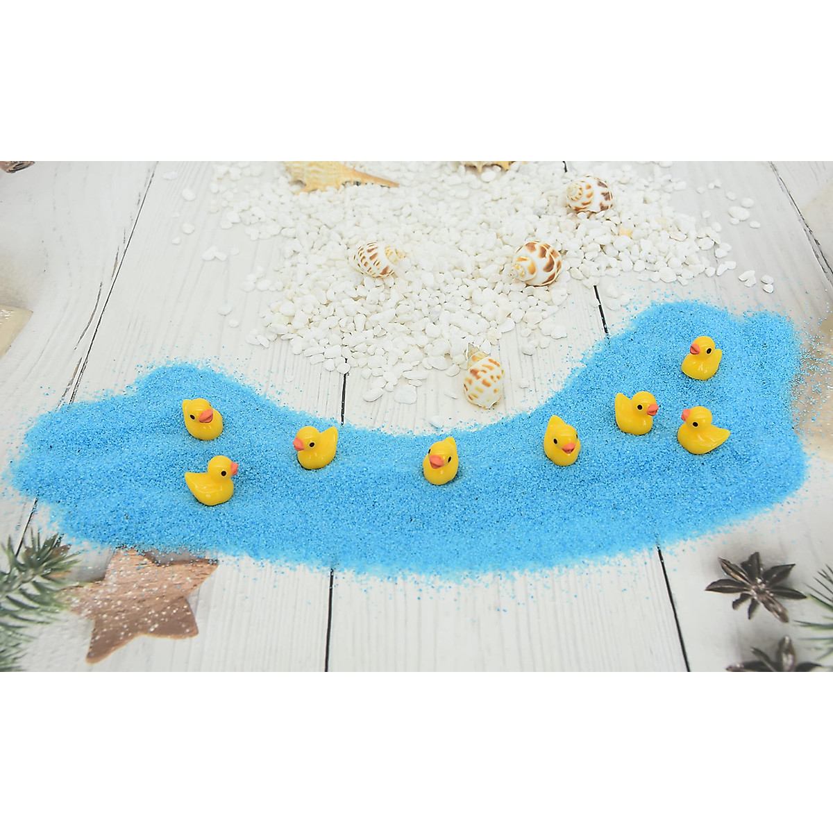 Yuronam 70 Pcs Tiny Ducks Mini Resin Ducks Miniature Ornaments for Slime, Dollhouse, Garden Decoration(Mixed Duck)