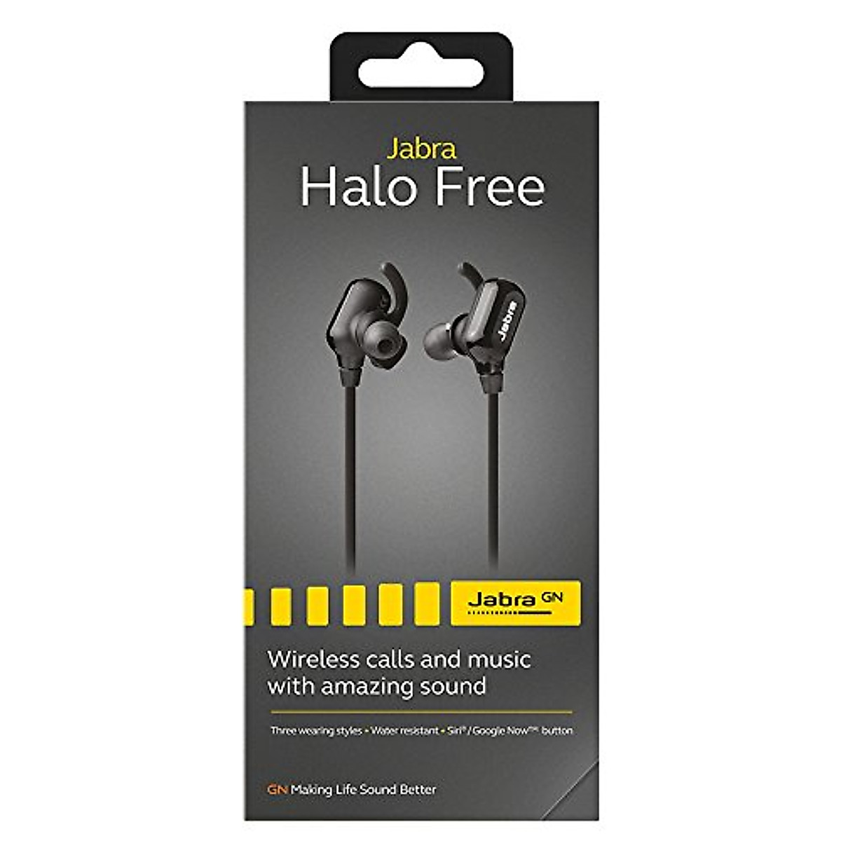 Jabra Halo Free Wireless Bluetooth Stereo Earbuds (Retail Packaging), Black