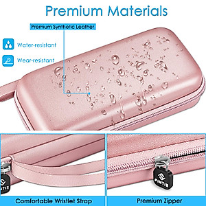 Graphing Calculator Carrying Case for TI-84 Plus CE, Fintie Hard EVA Shockproof Protective Box for TI-84 Plus/TI-83 Plus CE/Casio fx-9750GII (Rose Gold)