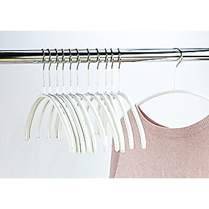 MAWA Euro Series Non-Slip Space Saving Clothes Hanger, Set of 10, White Style 40/P, Pack of 10, 10 Count (14138)