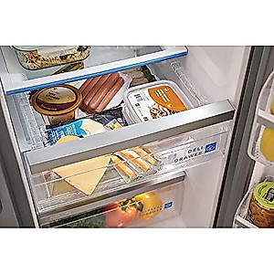 Frigidaire GRSS2652AF 36" Gallery Series Freestanding Side by Side Refrigerator with 25.6 cu. ft. Capacity, 3 Glass Shelves, Crisper Drawer, Ice Maker, Energy Star Certified in Stainless Steel