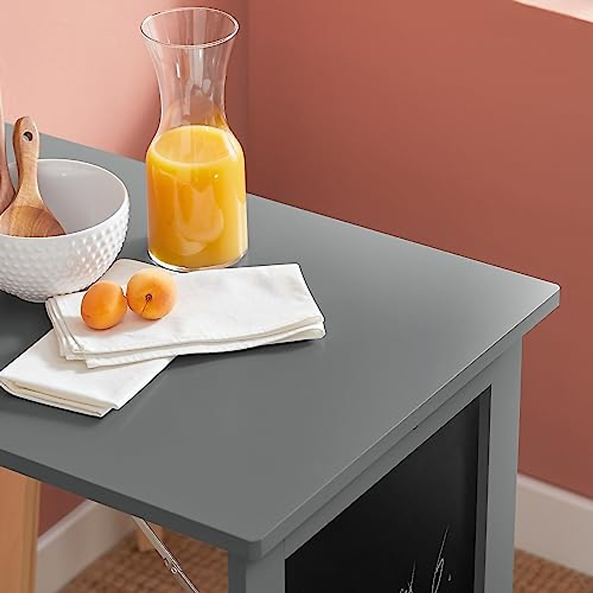 Haotian Murphy Desk Wall-Mounted Table Folding Kitchen & Dining Table, Gray FWT20-HG