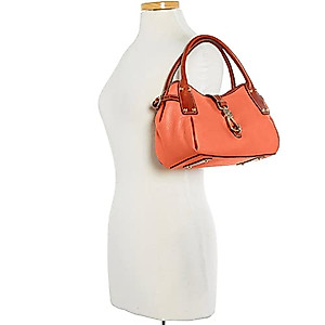 Dooney & Bourke Pebble Grain Small Logo Lock Satchel