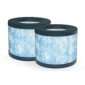 Nispira 3-in-1 True HEPA Filter Replacement Compatible with Miko Air Purifier C102 ibuki MA-01CW, MA-18, Okaysou AirMic4S, 2 Packs