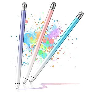 Stylus Pens for Touch Screens (3Pcs), Capacitive Stylus Pen for iPad with High Sensitivity Fiber Tip Compatible with All Universal Touch Screens