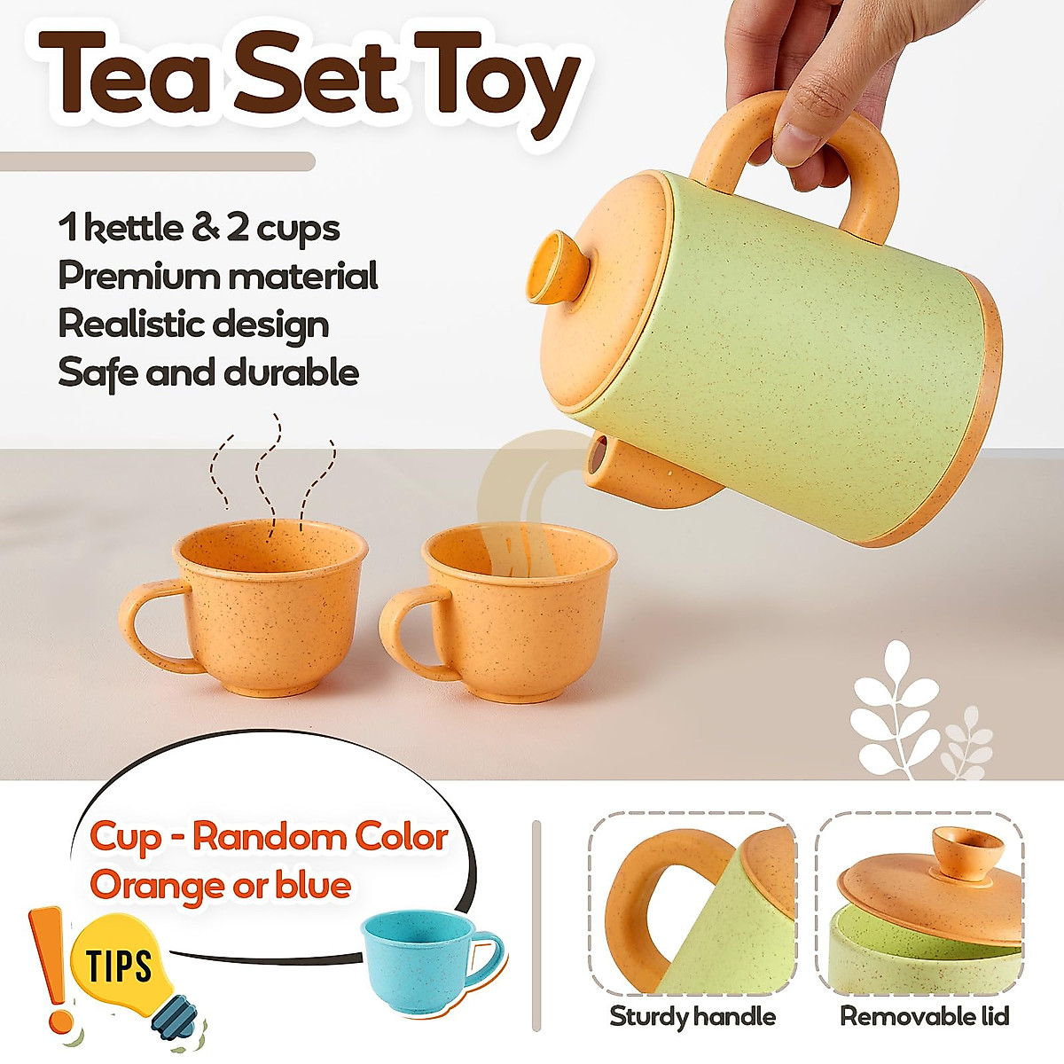 HYAKIDS Play Kitchen Pots and Pans Set for Kids, Pretend Role Play Cooking Toys Gifts for Toddlers Girls Boys Ages 3 4 5 6